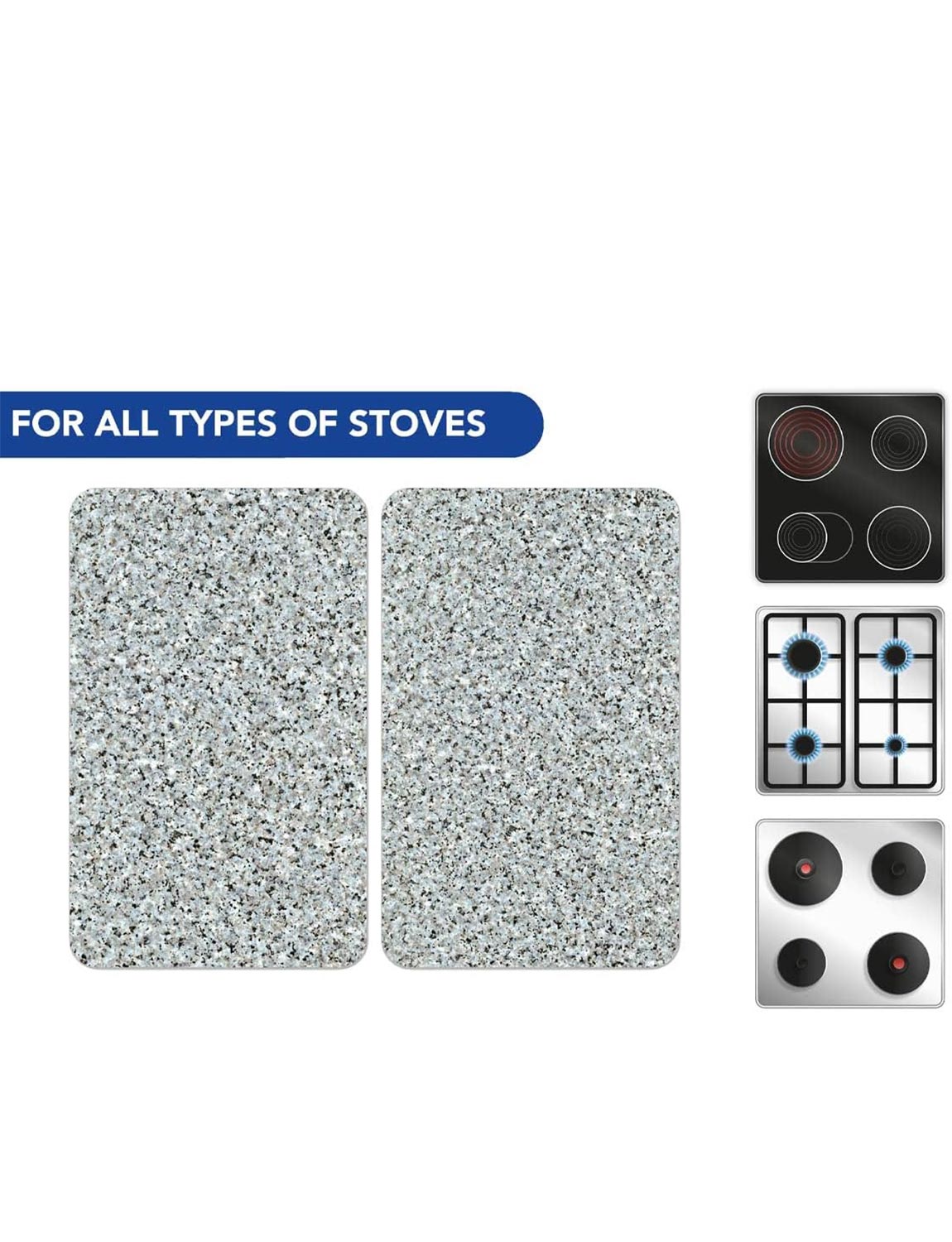 Set Of 2 Universal Hob Stove Covers Chopping Board Worktop Protectors ...